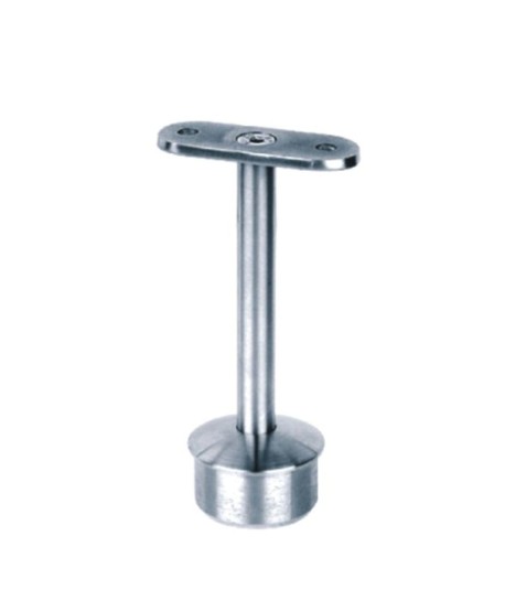 Soporte fijo de acero inoxidable satinado para pasamanos plano 650-INOX