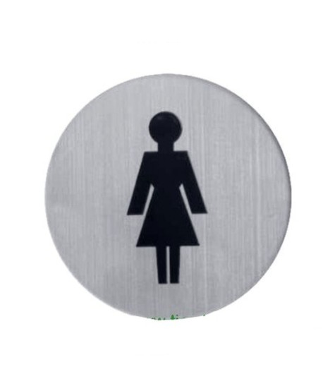 Letrero acero inoxidable para baños, lavabos, wc y aseos de mujer 952 ...
