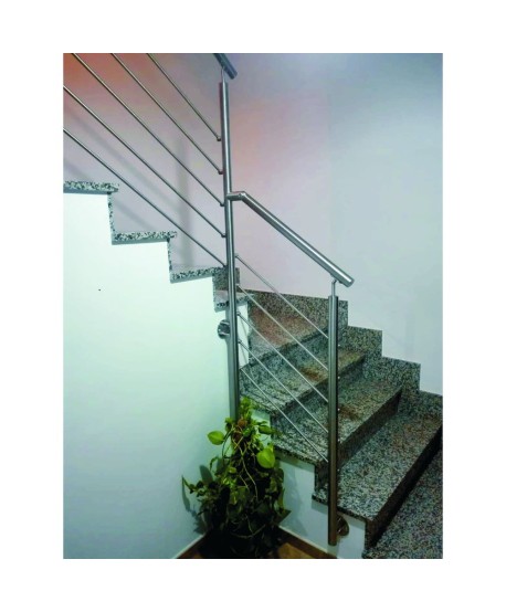 Baranda de acero inoxidable satinado esmerillado para interior y exterior Nº8002