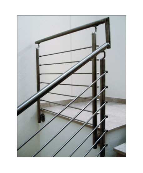 Baranda de acero inoxidable con pasamanos desplazado al interior Nº8029