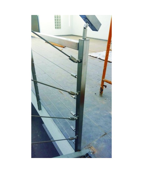 Baranda de acero inoxidable con cables y tensores regulables Nº8702